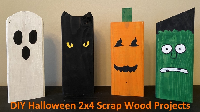 Easy DIY Halloween 2x4 Scrap Wood Projects | Heartwood Art